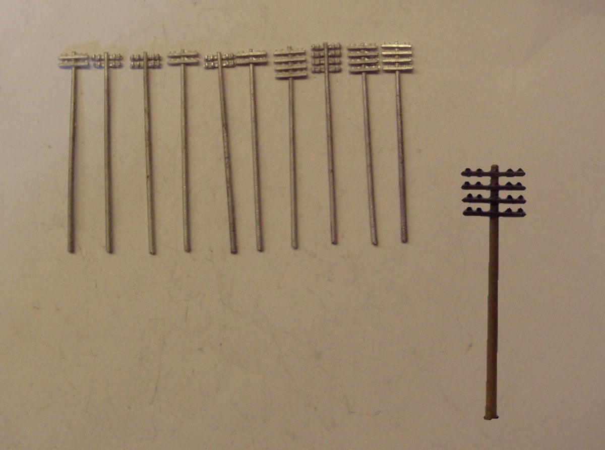 B153 (1) Telegraph poles (10) - N GAUGE - – PD Marsh Models